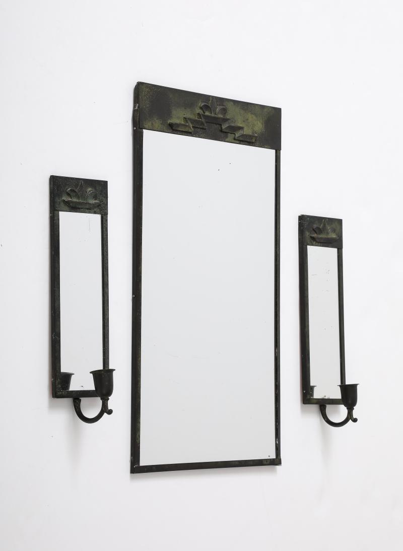 A Swedish Grace Mirror and Sconce Group, Circa 1930s