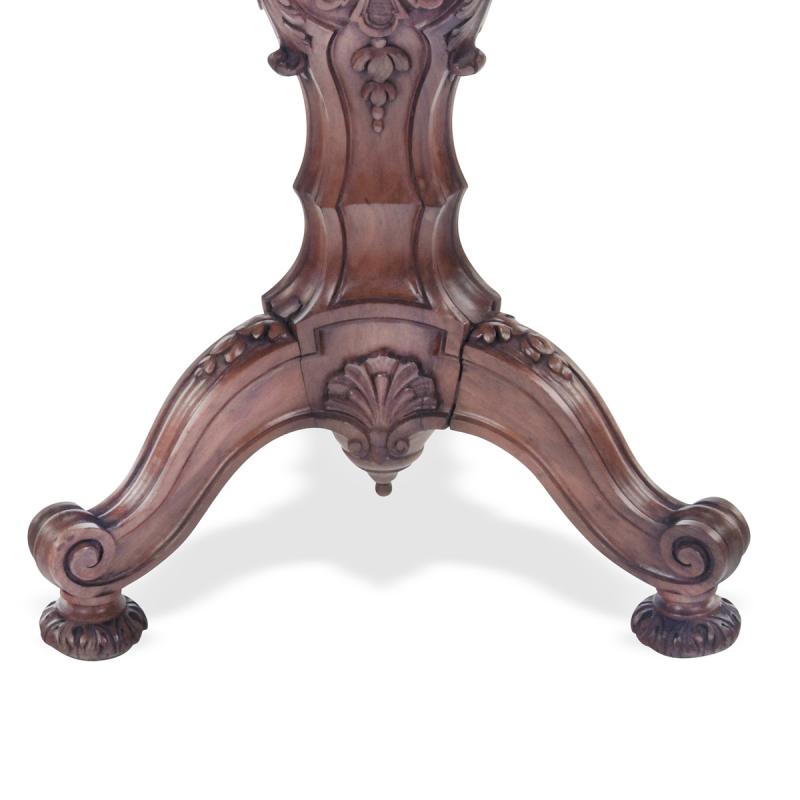 A pair of small walnut tables with Boulle-work tops by Pillinini,