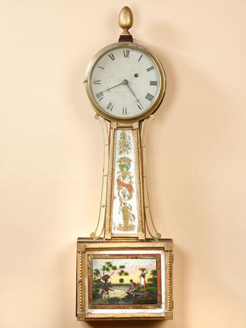 Aaron Willard Jr. - BANJO CLOCK WITH WORKS BY AARON WILLARD, JR.