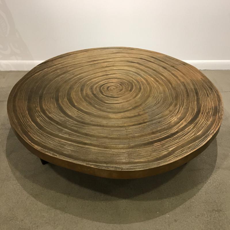 Ado Chale - Circular Bronze coffee table by Ado Chale