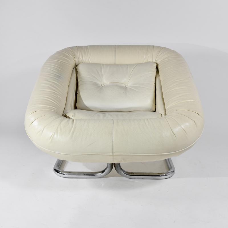 Adriano Piazzesi - Rare pair of spring Lounge chairs