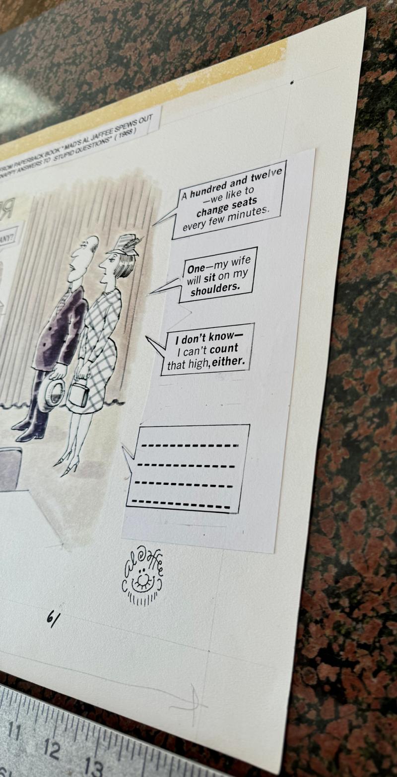 Al Jaffee - Snappy Answers to Stupid Questions - Mad Magazine -Table ...