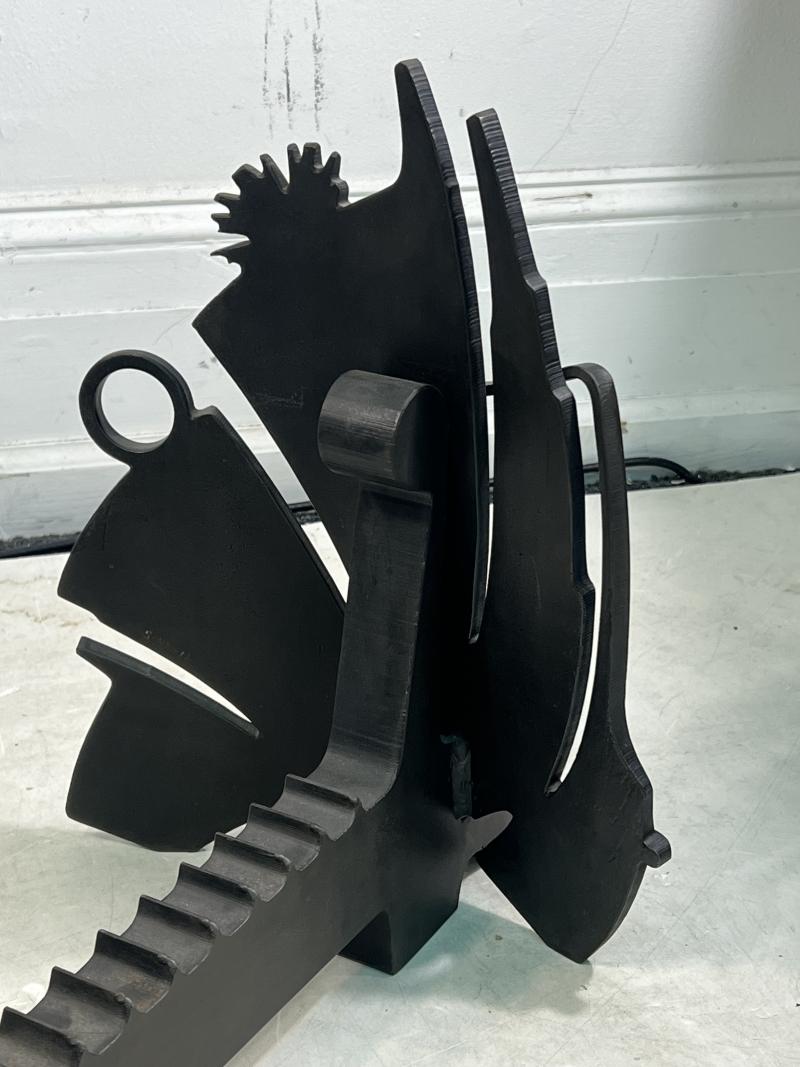 Albert Paley - IMPORTANT POST MODERN ABSTRACT ANDIRONS BY ALBERT PALEY