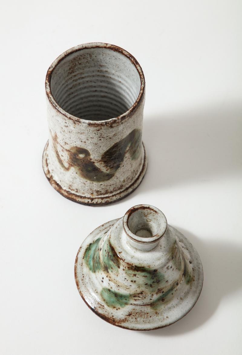 Albert Thiry - Glazed Ceramic Two-Part Jar/Candle Holder by Albert ...