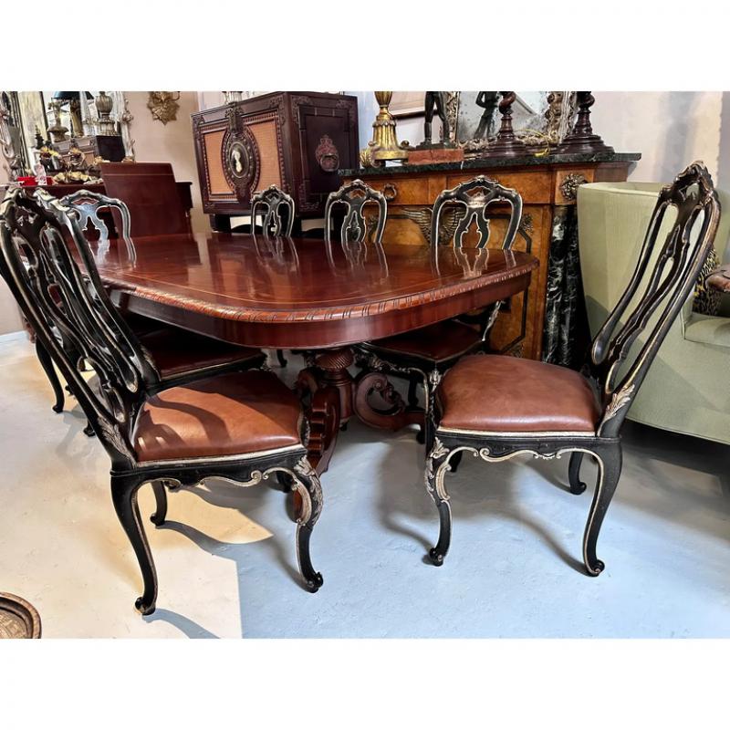Alfonso Marina - Alfonso Marina Ebanista Dining Table and Chairs Set