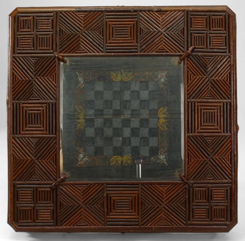 American Rustic Adirondack Square Game Table