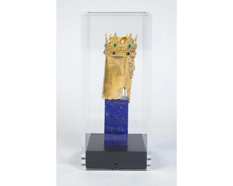An 18K Gold and Gem Set Bust of a King, by George Weil London