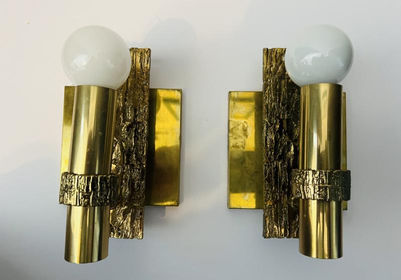 Angelo Brotto - Angelo Britton Esperia 1960 Italian Mid Century Wall Lamps