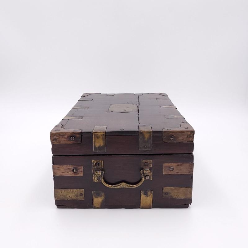 Anglo-Indian Brass Mounted Campaign Trunk, circa 1870