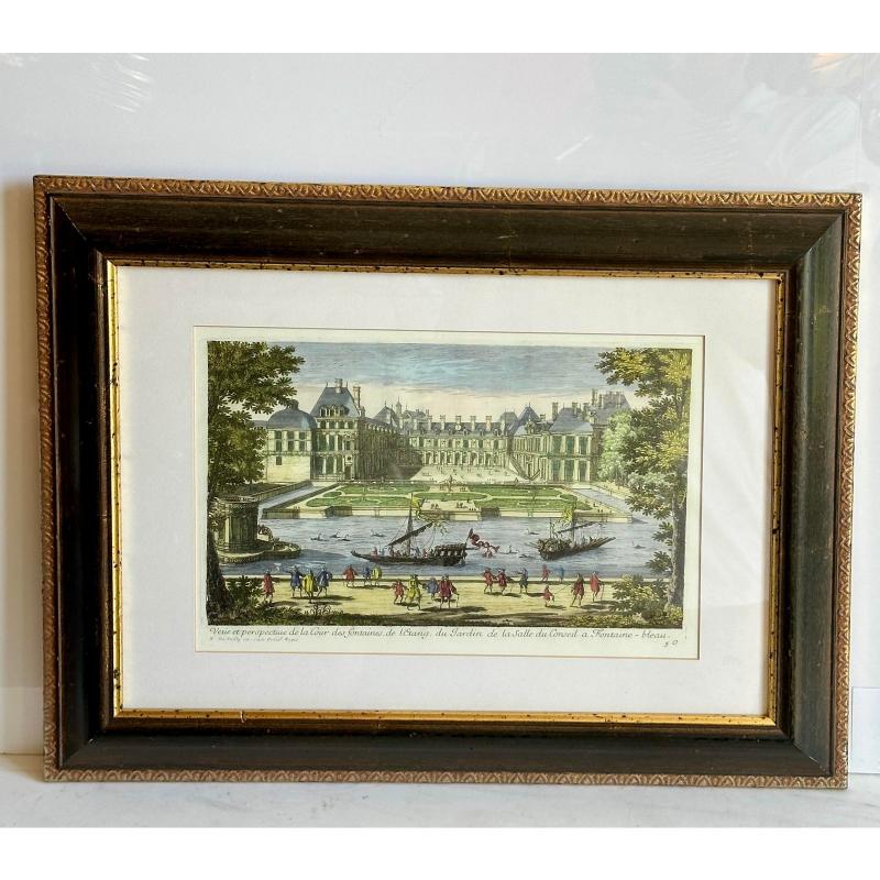 Antique 18th C N. De Poilly Hand Colored Print