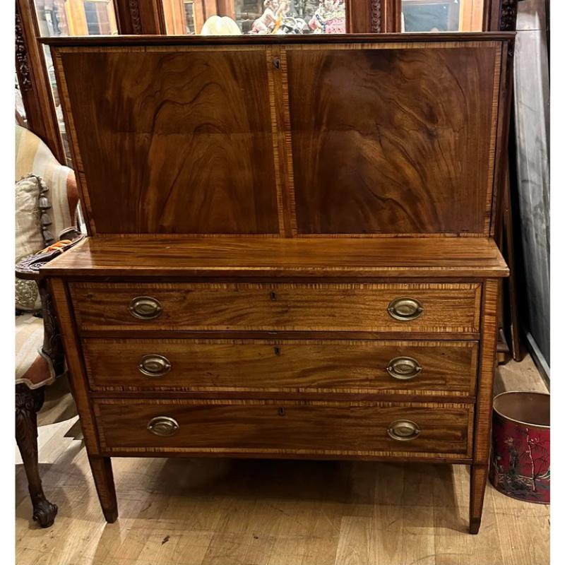 Antique 18th Century Georgian English Drop Front Secretary Desk