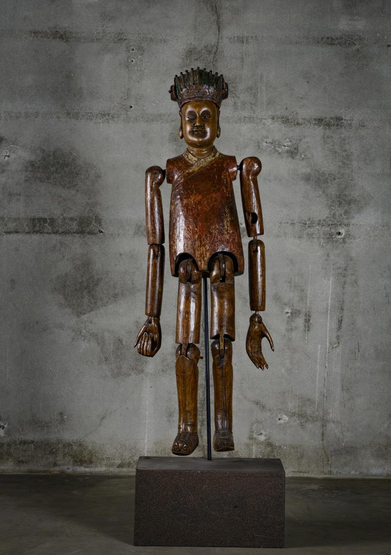 Antique Articulated Chinese Wood Puppet