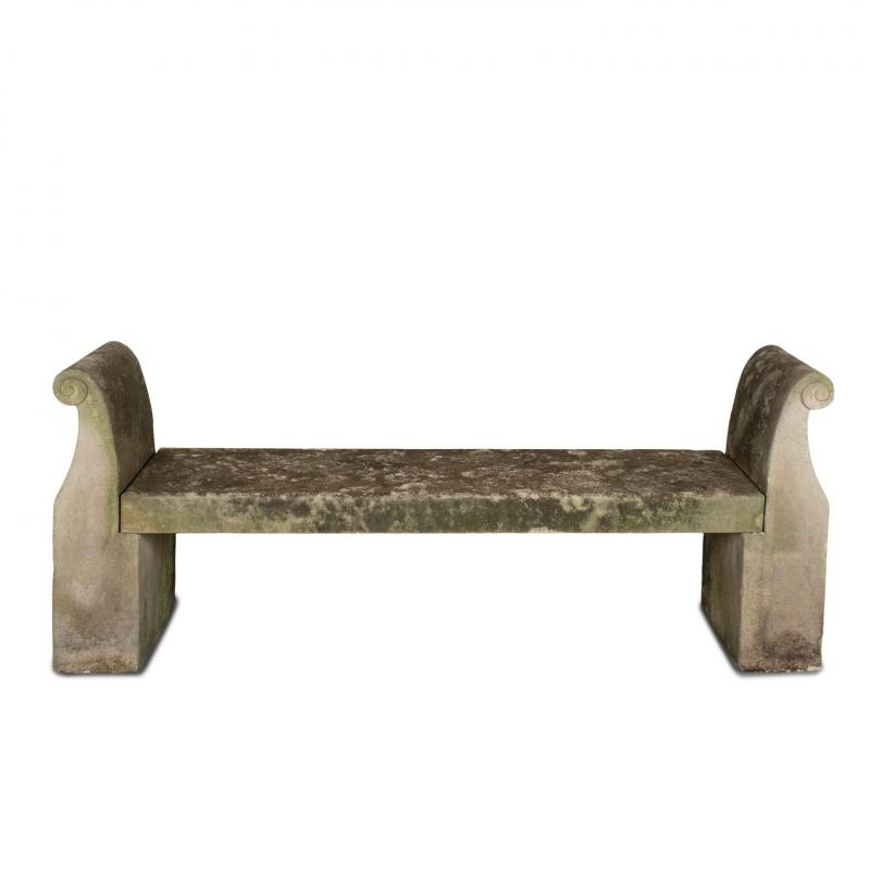Antique Italian Cast Stone Bench