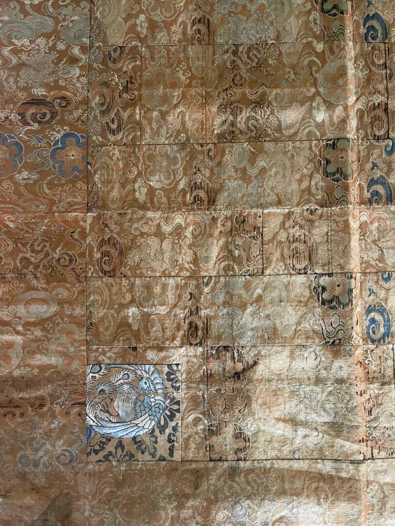 Antique Japanese Brocade Kesa Monk's Robe Edo Period