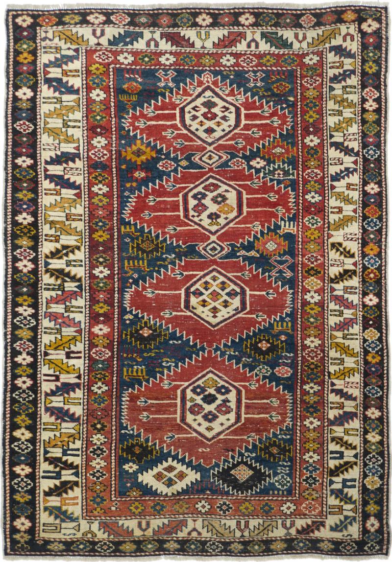 Antique Kuba Rug 3'8'' x 5'0"