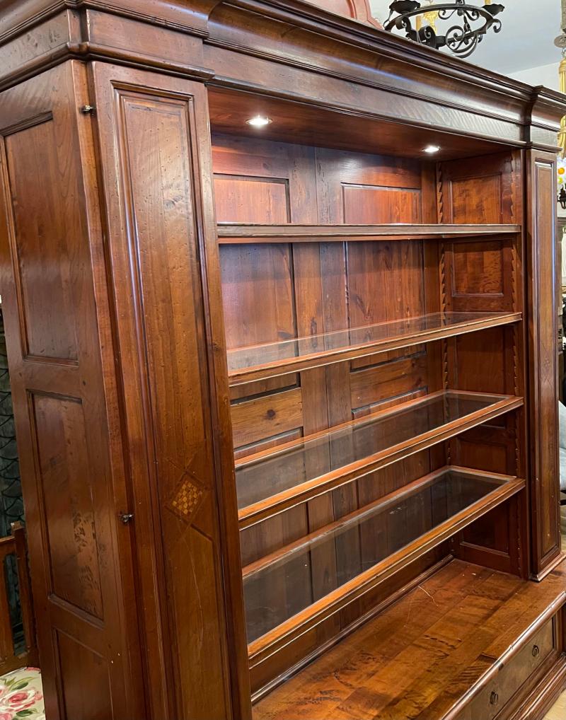 Antique Spanish Colonial Style Artitalia - Libreria Dama Open Bookcase