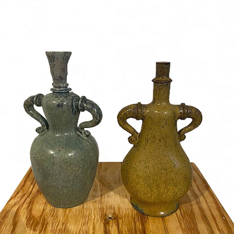 Arne Bang - Rare Arne Bang stoneware pair flasks 1940's