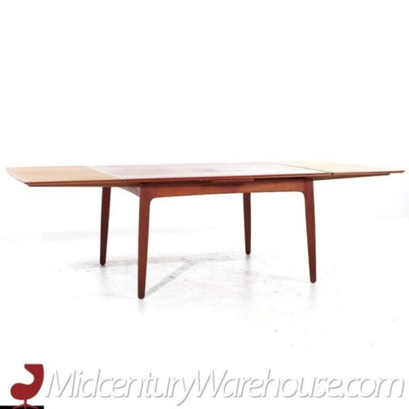 Arne Vodder - Arne Vodder Mid Century Danish Teak Hidden Leaf Dining Table
