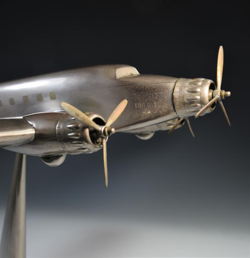 Art Deco Airplane Display Presentation Desk Model Fiat Italy