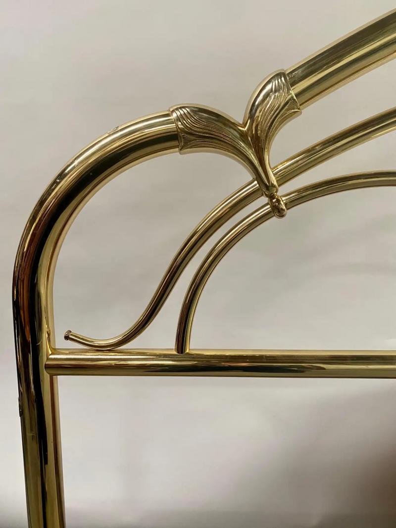 Art Deco Gold Brass Bed Queen Headboard