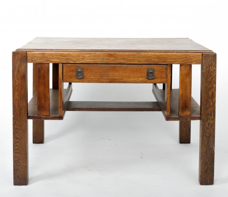 Arts & Crafts Oak Desk with Drawer