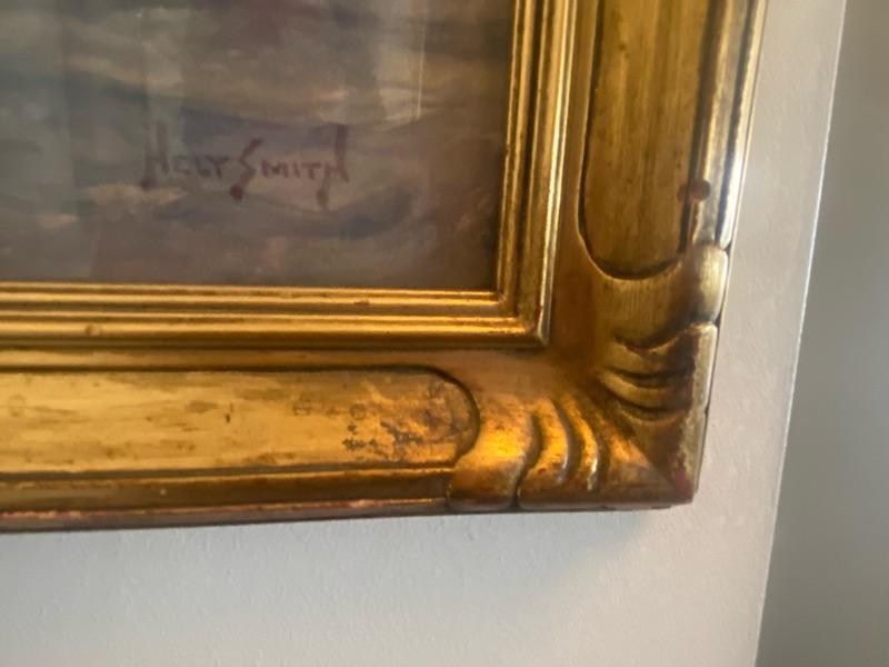 Augustus Morton Hely Smith - WATERCOLOR IN ORIGINAL ART NOUVEAU FRAME ...