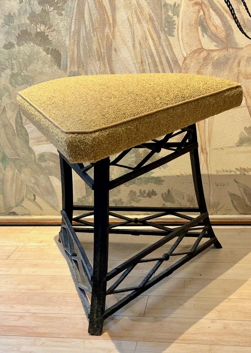 Awesome Triangle stool with art nouveau art deco with Eiffel tower ...