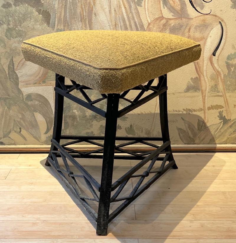 Awesome Triangle stool with art nouveau art deco with Eiffel tower ...