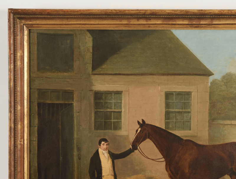 Benjamin Marshall - English Oil Painting of Horse and Groom Attributed to Ben Marshall