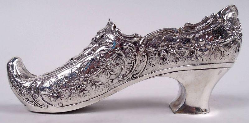 Benjamin Phillips - Antique German Rococo Silver Lady’s Shoe Ornament