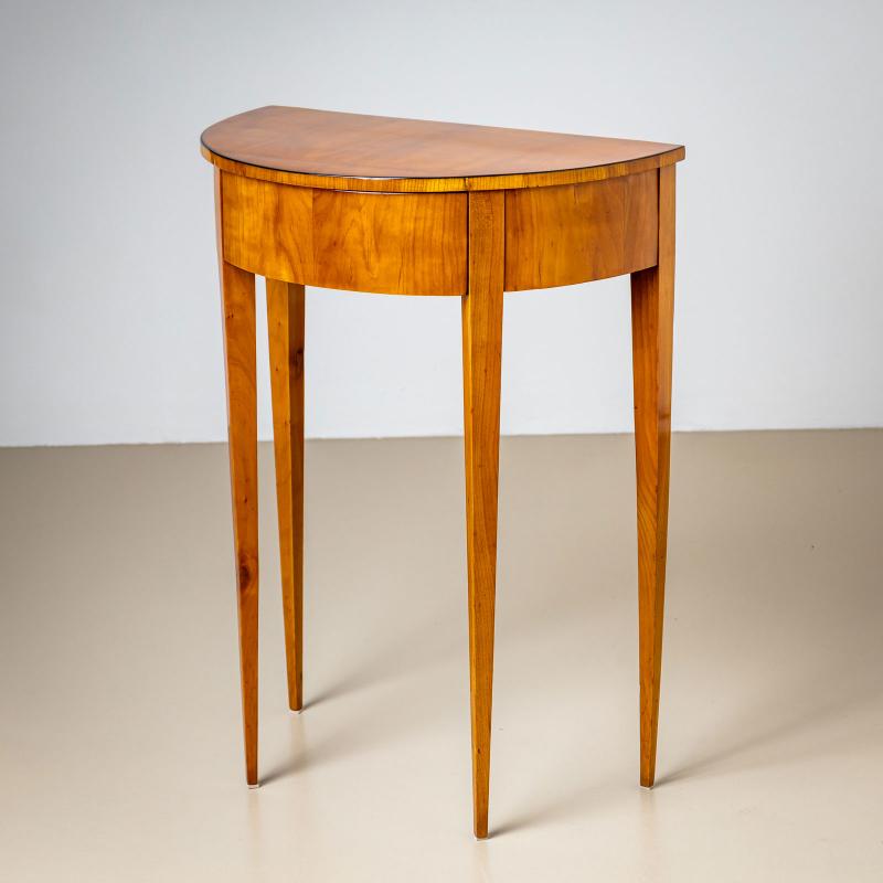 Biedermeier Demi Lune Console Table in Cherry, Germany