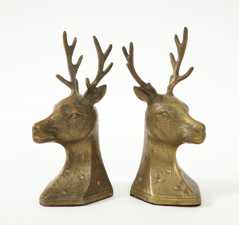 Black Forest Bronze Deer Bookends