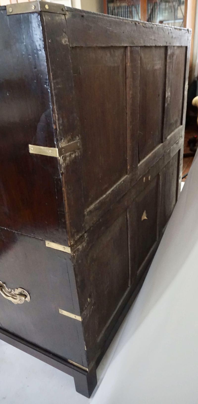 British Colonial Campaign Chest of Drawers