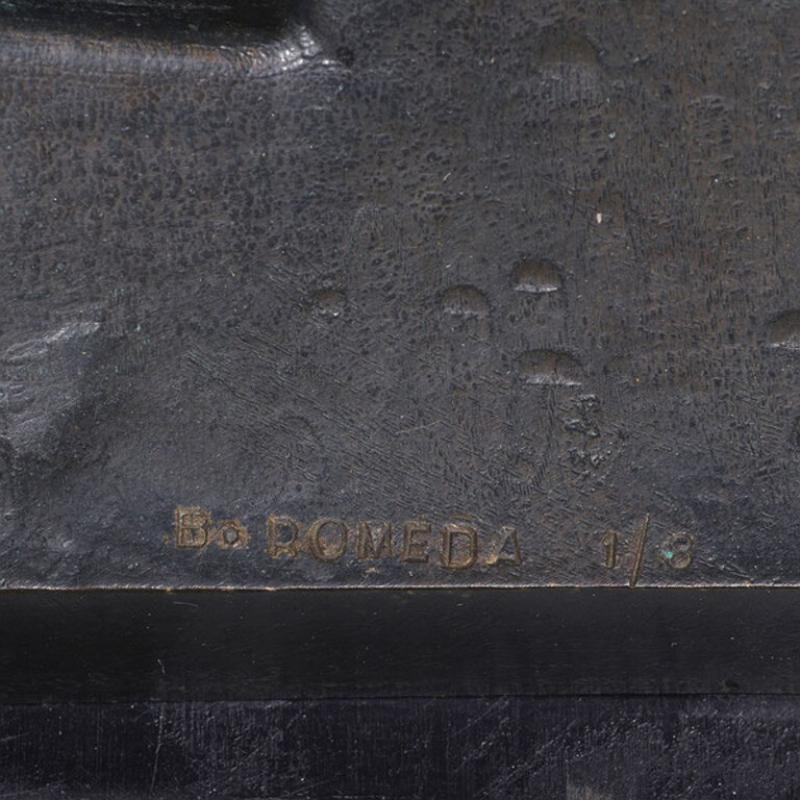 Bruno Romeda - BRONZE PATINATED ABSTRACT SCULPTURE BY BRUNO ROMEDA