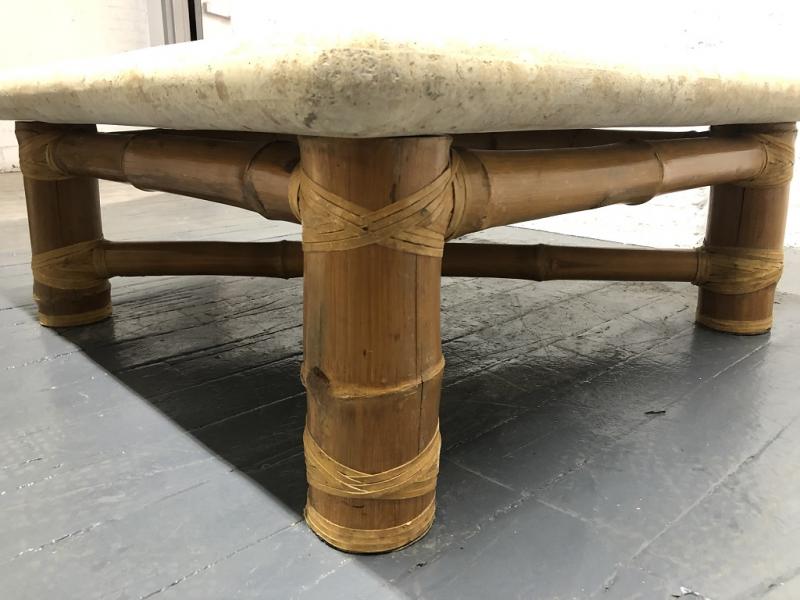 Budji Layug - Signed Budji Layug Bamboo and Tessellated Stone Top ...