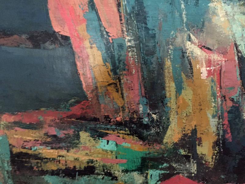 C.C. Wang - Framed Abstract Painting by C.C Wang