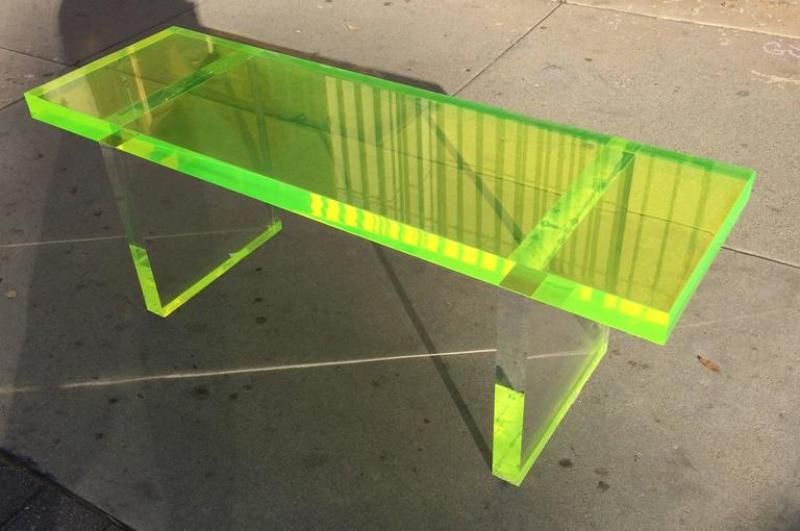 Cain Modern - Lime Green Lucite Bench by Cain Modern, Frame
