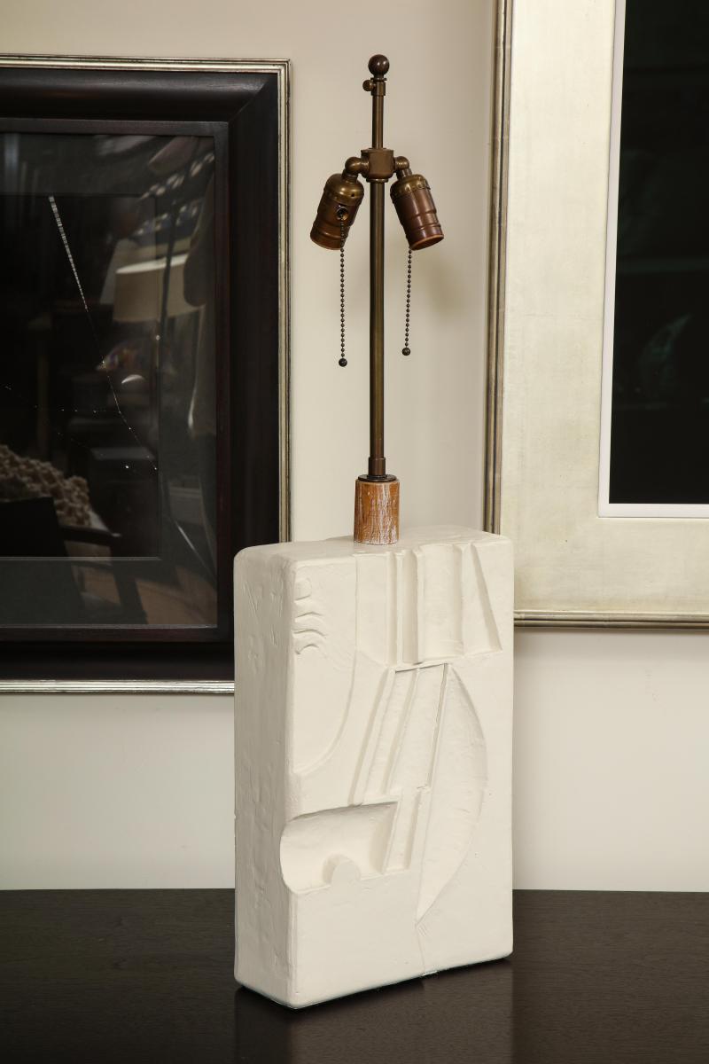 Carved Ceramic Table Lamp