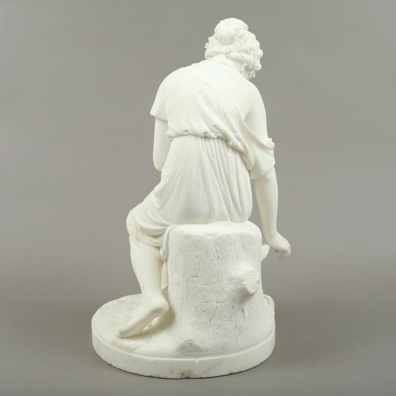 Carved Marble Figure of Classical Young Lady