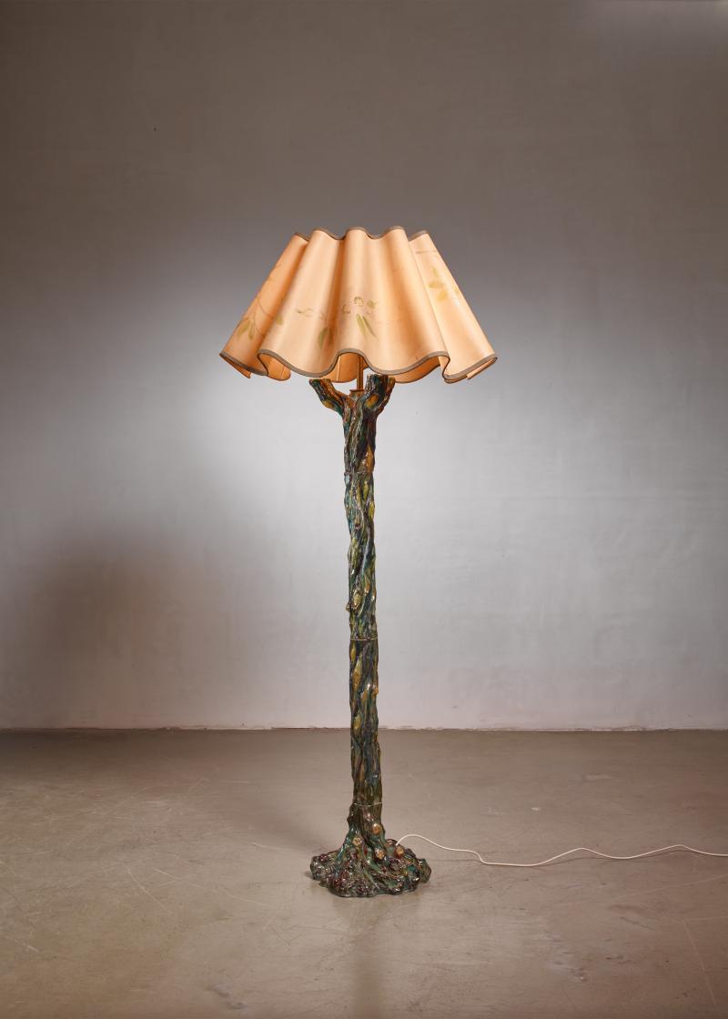Ceramic tree-shaped floor lamp