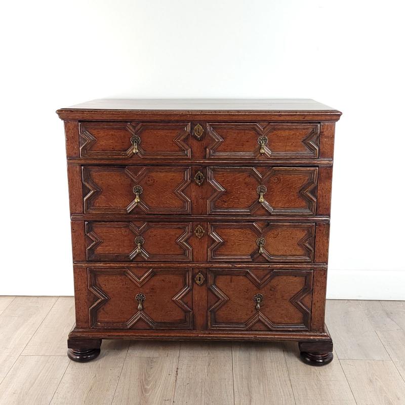 Charles II Oak Chest of Drawers, England circa 1680