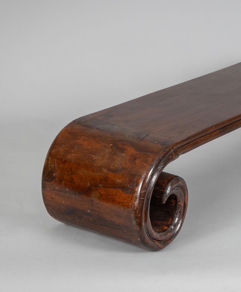 Chinese Elm Scrolled-End Low Stand