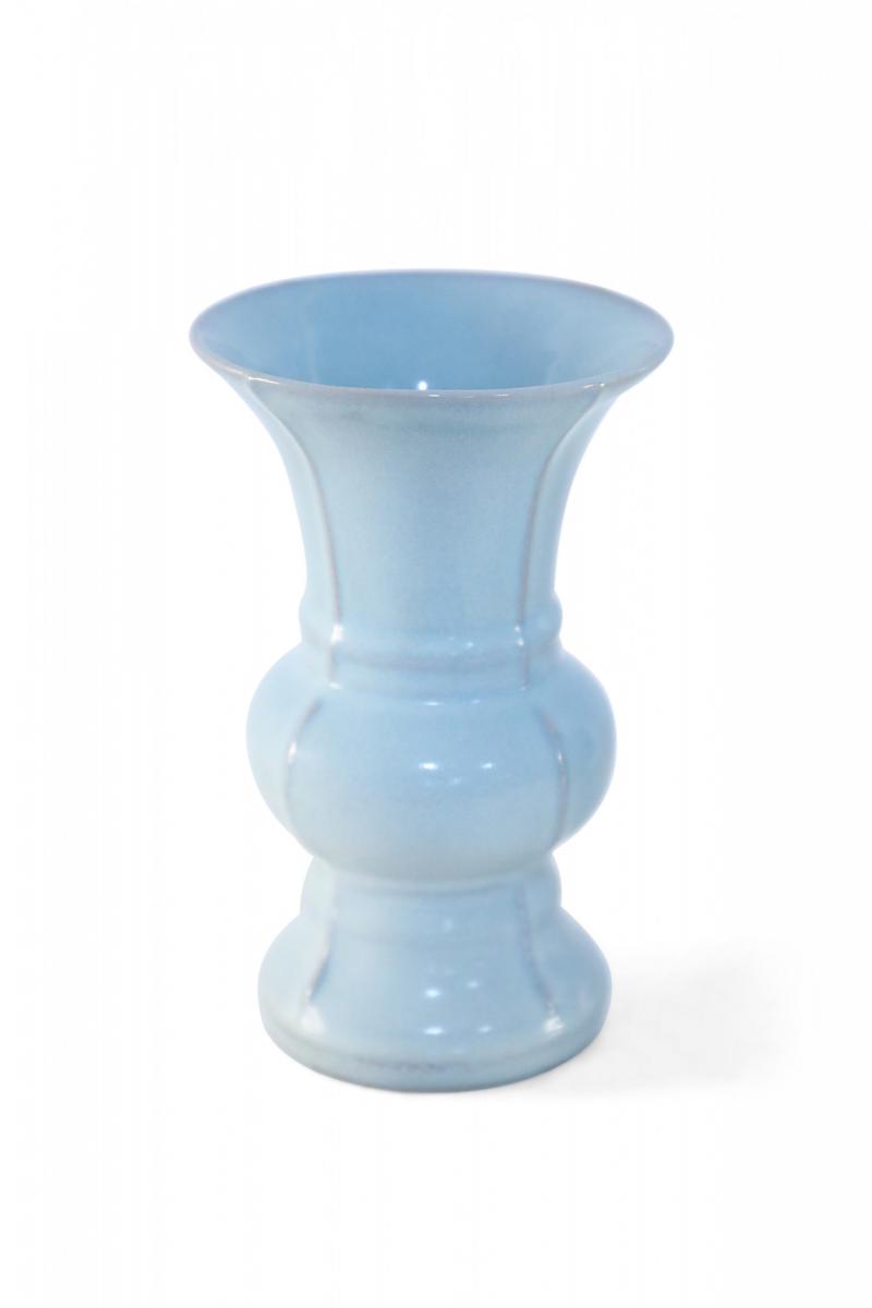 Chinese Light Blue Crackled Finish Porcelain Beaker Vase