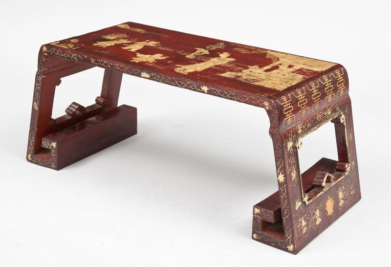 Chinese Red Lacquer Low Table