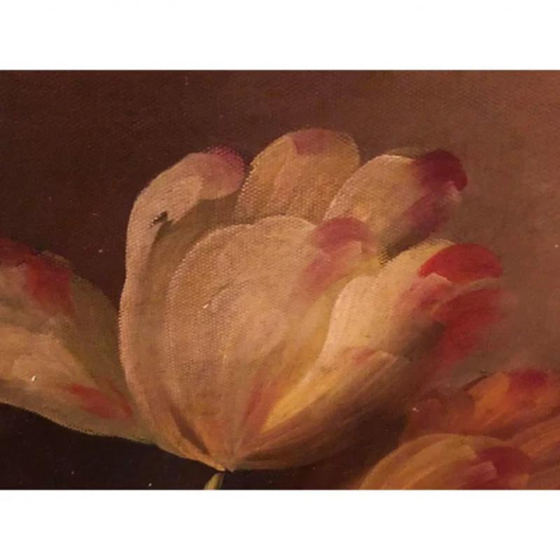 Classical Flower Vase Still Life Painting Oil on Canvas After Rodger ...