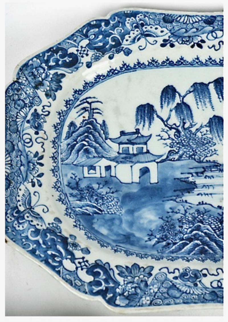 Collection of Chinese Export Blue & White Platters