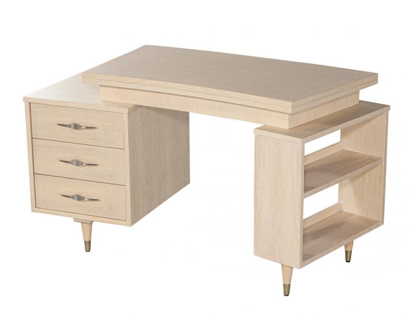 Contemporary Curved Writing Desk with Matching Desk Chair