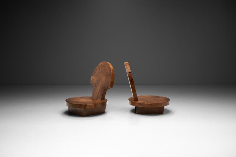 Contemporary Solid Wood Low Chairs, Asia 21st century