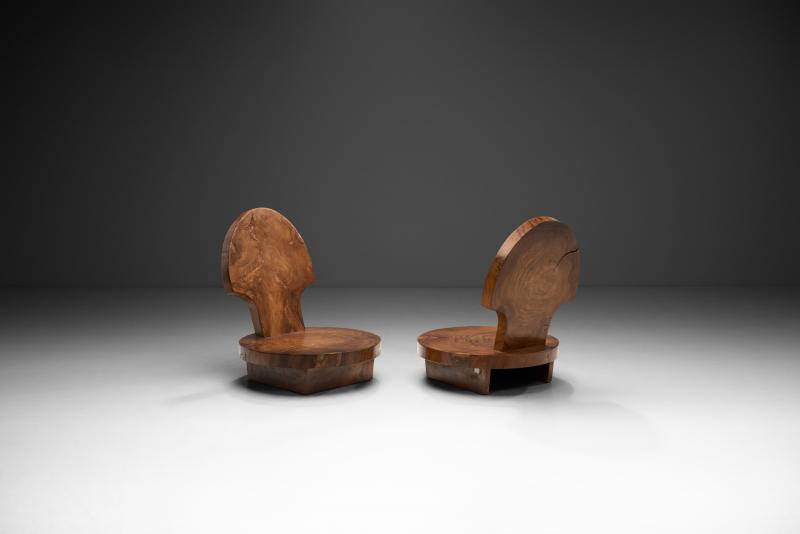 Contemporary Solid Wood Low Chairs, Asia 21st century