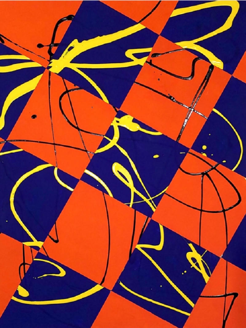 Dana Gordon - On and Off the Grid 5 (Abstract painting), 2019